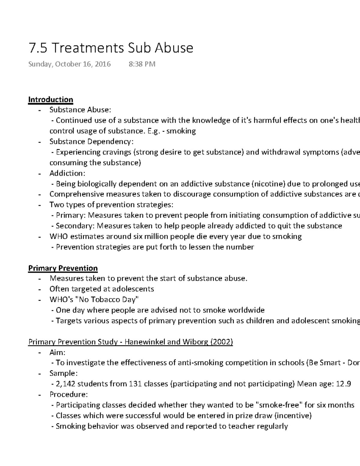 Health 5 - Introduction Substance Abuse: Continued use of a substance ...