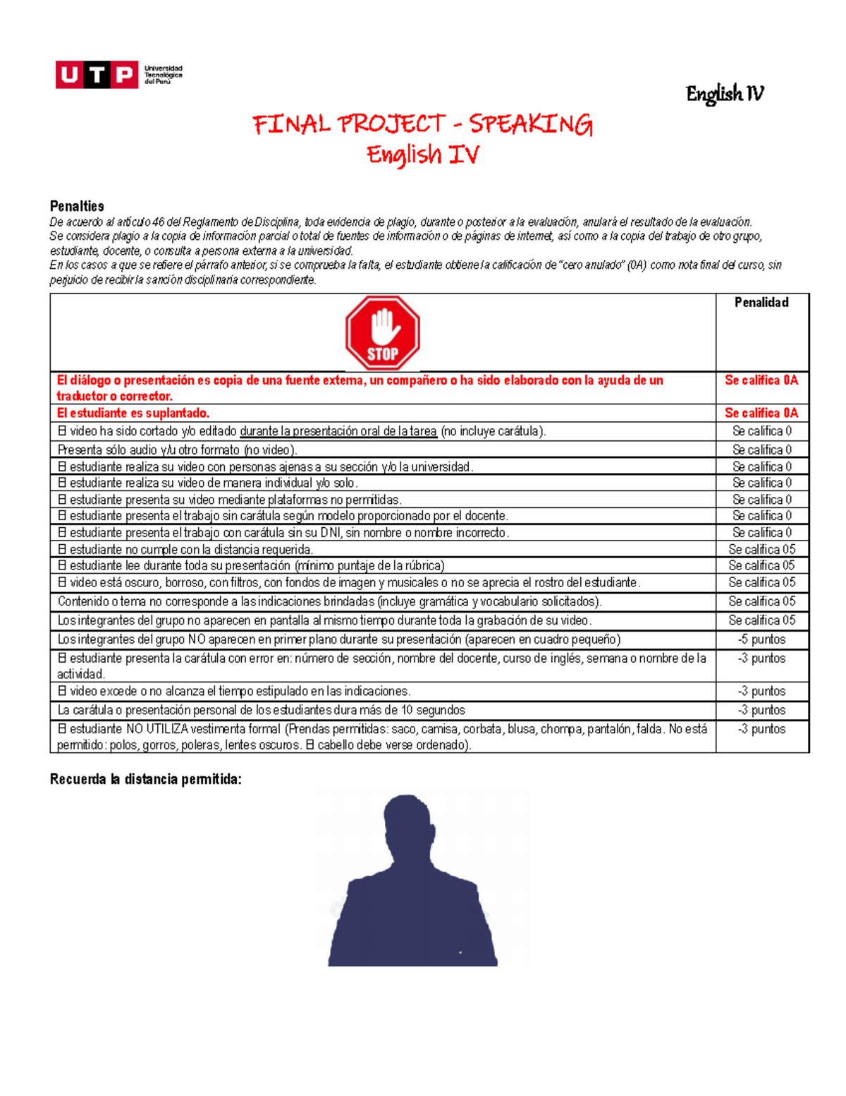 Week 18 - Final project speaking - Inglés 4 - English IV FINAL PROJECT - SPEAKING English IV ...