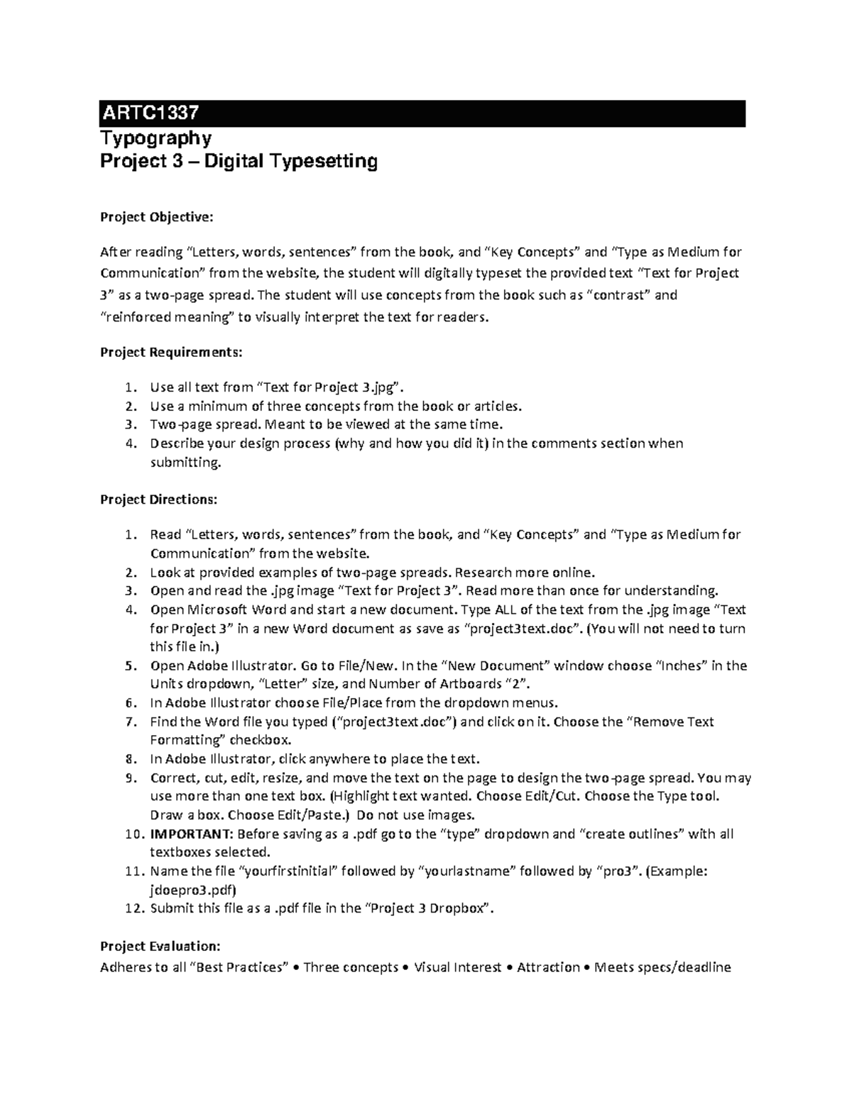 Project 3 - love - ARTC Typography Project 3 – Digital Typesetting Project Objective: After ...