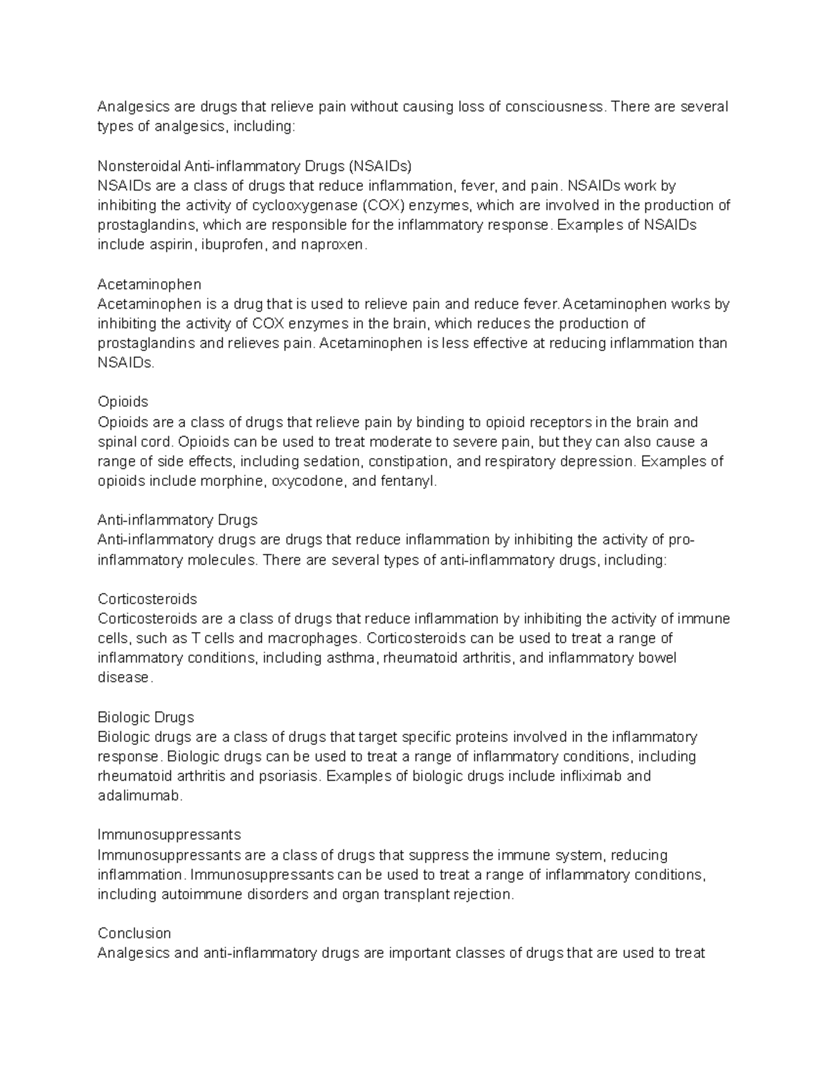 Analgesics - There are several types of analgesics, including ...