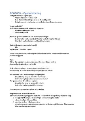Grunnleggende Regnskap kontrollspørsmål - Reg kap 2 spørsmål 1 mener vi med den økonomiske - Studocu