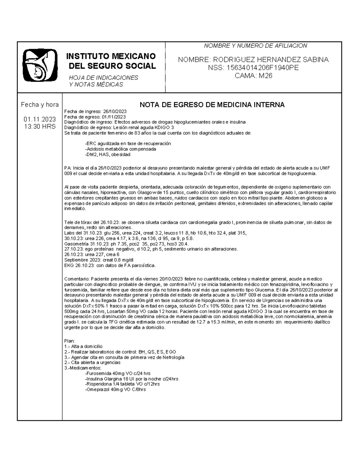 Nota Egreso M26 - alkdjakdjaklsjdlkas - ] INSTITUTO MEXICANO DEL SEGURO ...