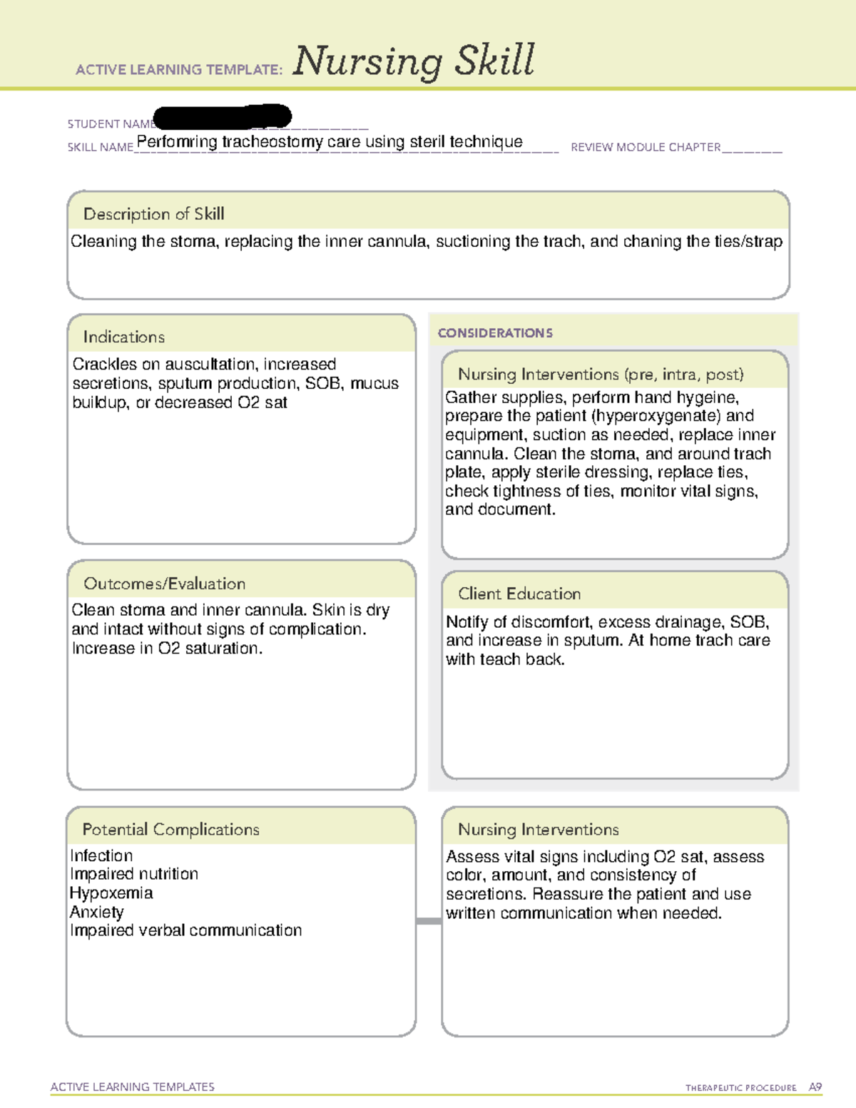 Tracheostomy care - Reassure the patient and use written communication ...