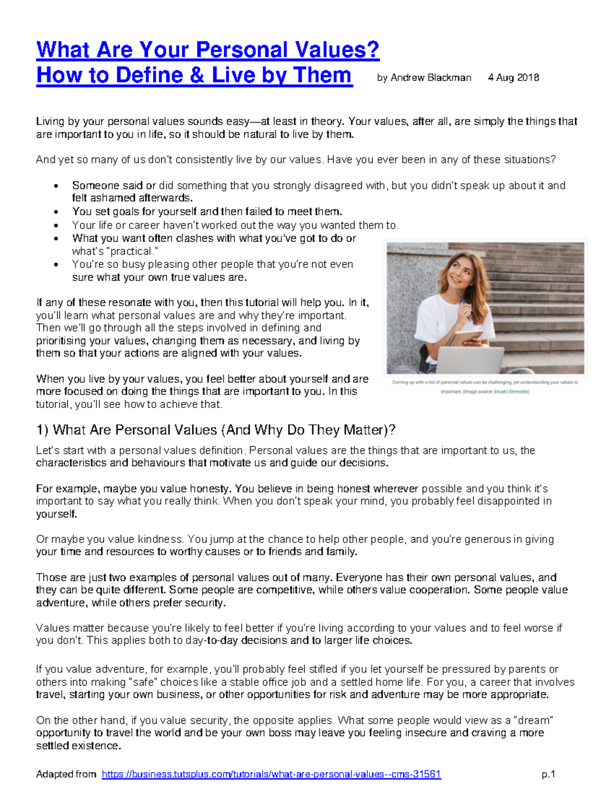 What Are Your Personal Values article - Bphys 101 - Harvard - Studocu