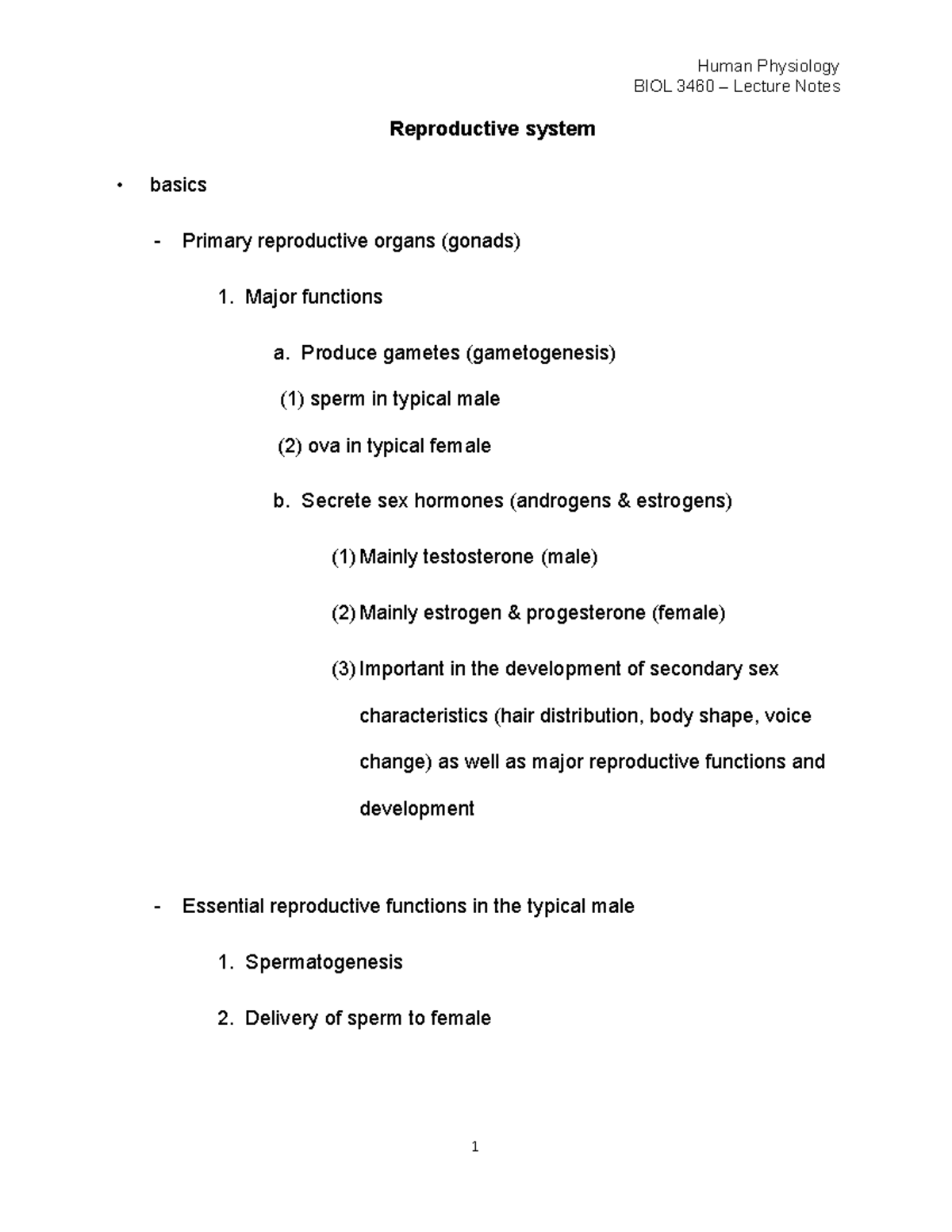 2021-BIOL- 3460- Human Physiology - Lecture-Notes- Reproductive system ...