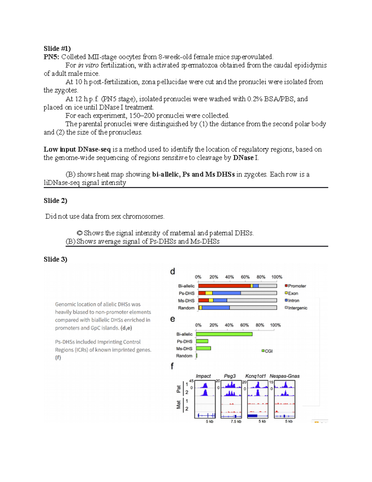 Bmb presentation - Slide #1) PN5: Colleted MII-stage oocytes from 8 ...