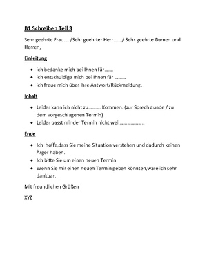 B1 Sprechen teil-2 - Schreiben teil for goethe notes - B1 Sprechen Teil ...