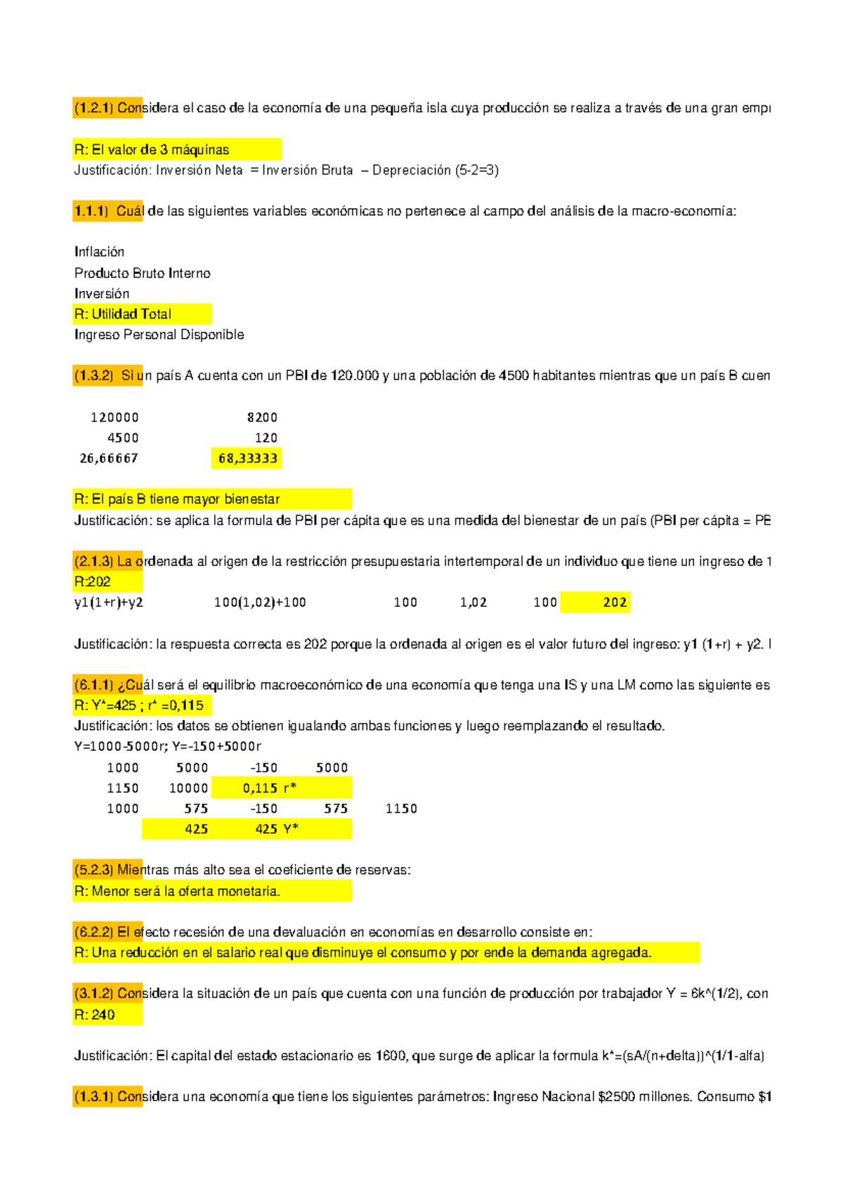 Preguntero - Warning: TT: undefined function: 32 (1.2) Considera el caso de la economía de una ...