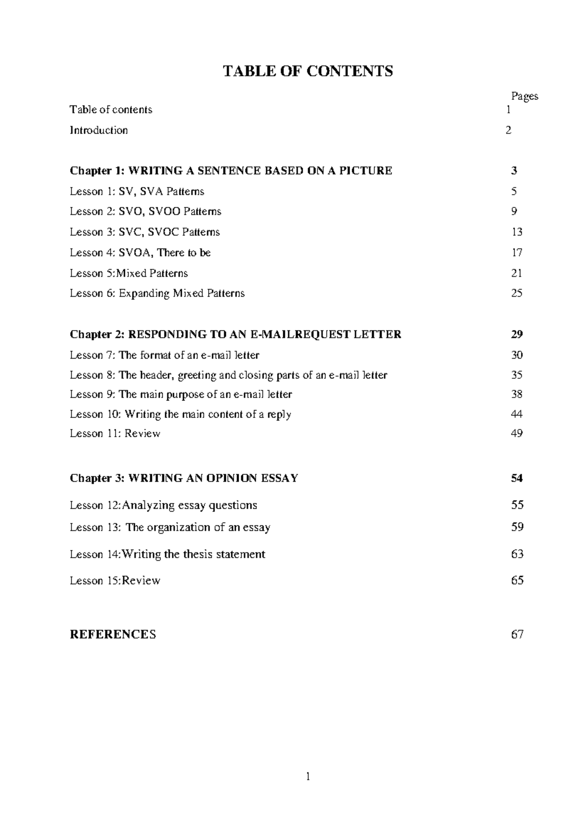 Duong, N. B 2014 . Writing Level 1. ENG 117-2020S-REF - TABLE OF ...