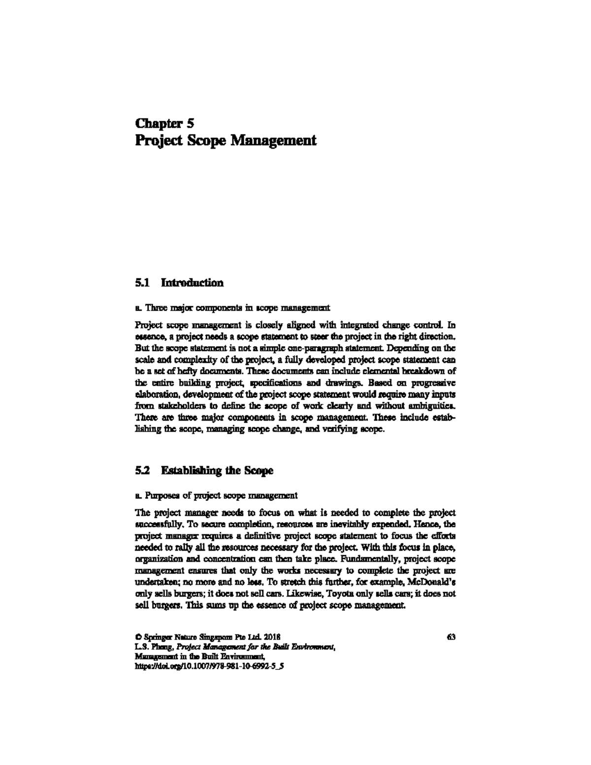 Chapter 5 Project Scope Management - PM5101 - NUS - Studocu