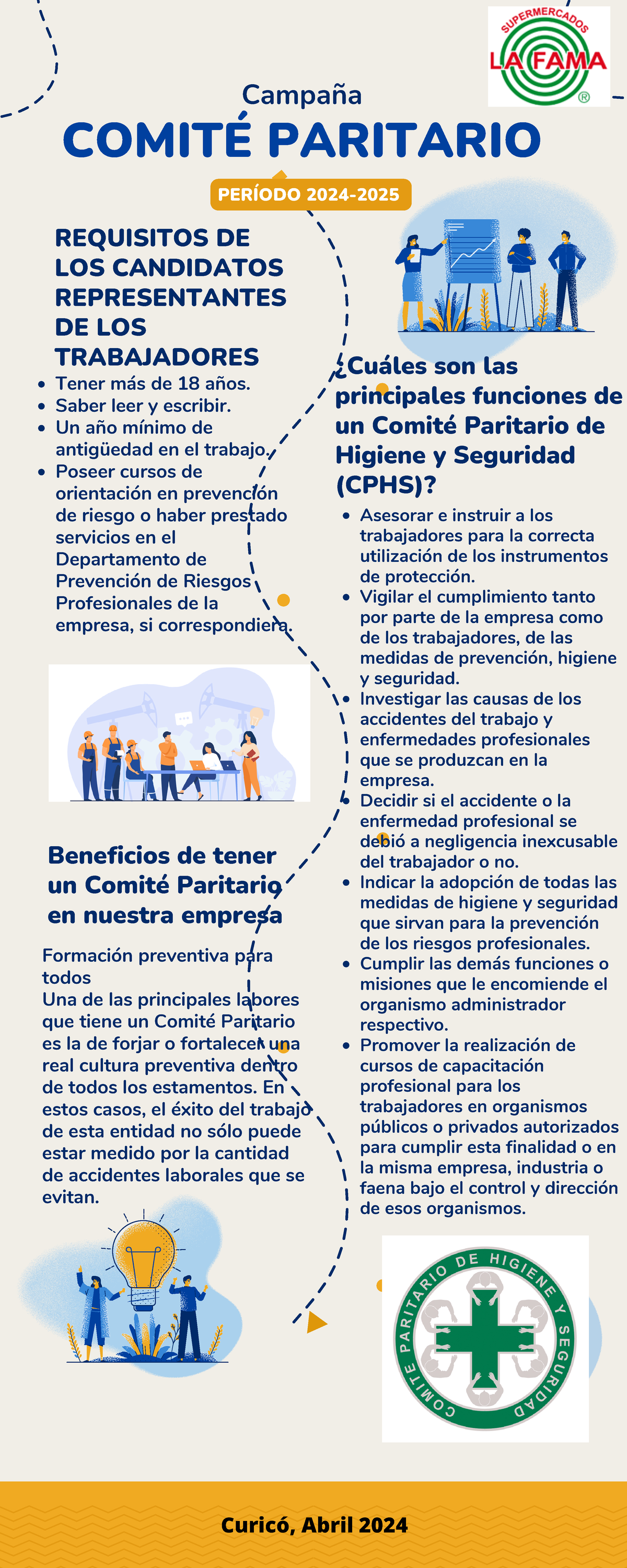 Campaña del comité paritario. Supermercado La Fama - REQUISITOS DE LOS CANDIDATOS REPRESENTANTES ...