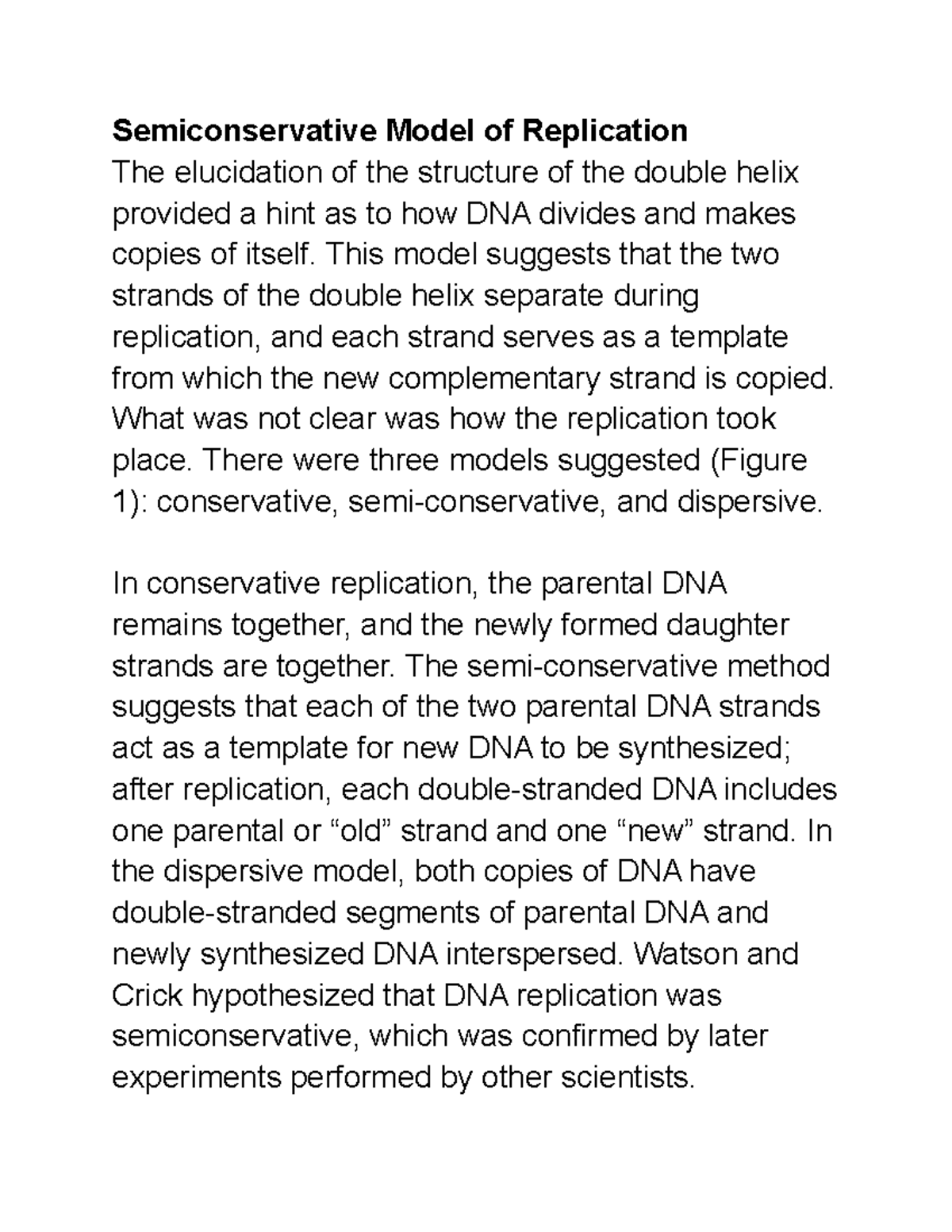 Biol 1345 Module 11 Semiconservative Replication And Replication In Prokaryotes