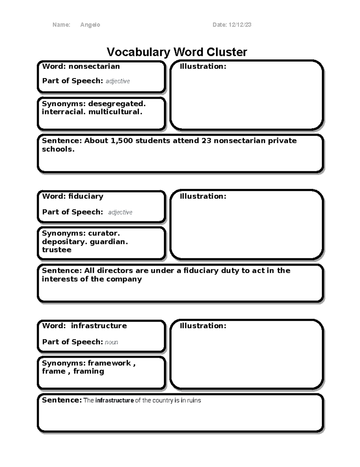Vocabulary+map+word+(1)+correct+one - Name: Angelo Date: 12/12 ...
