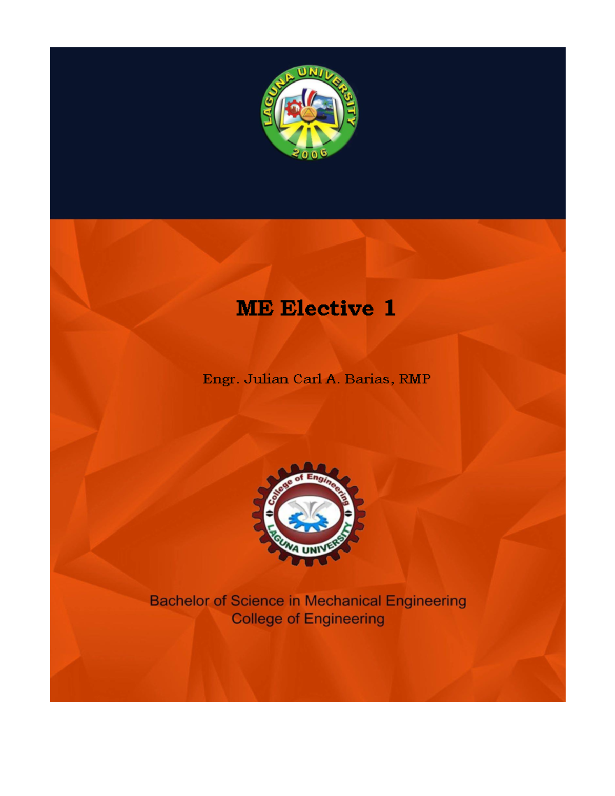 ME Elective 1 Prelim - isd djsknd didndn - ME Elective 1 Engr. Julian ...