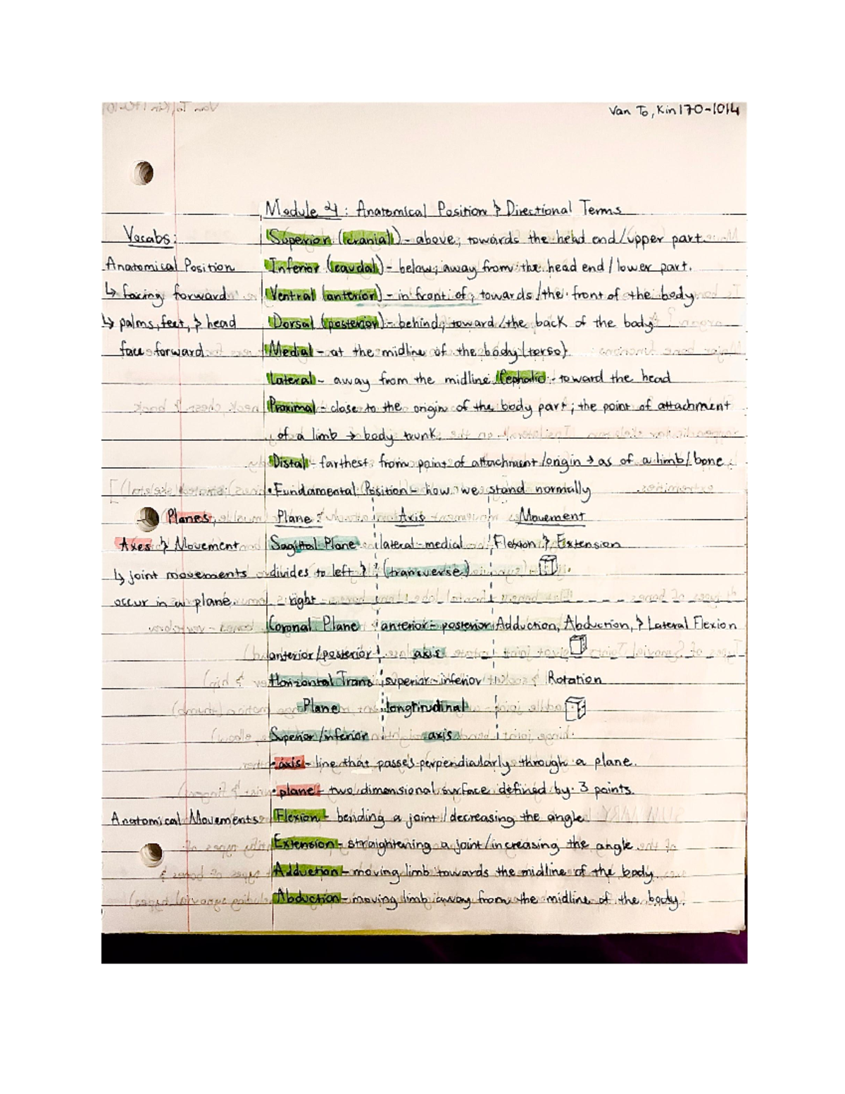 Note Taking Assignment #1 (Module 4-6) - Kin 170 - Studocu