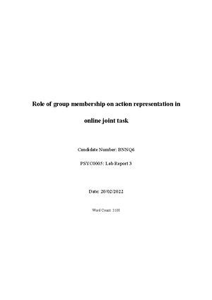 Lab Report 2 (CFMT; Mental Rotation) -PSYC0005- Differences in ...