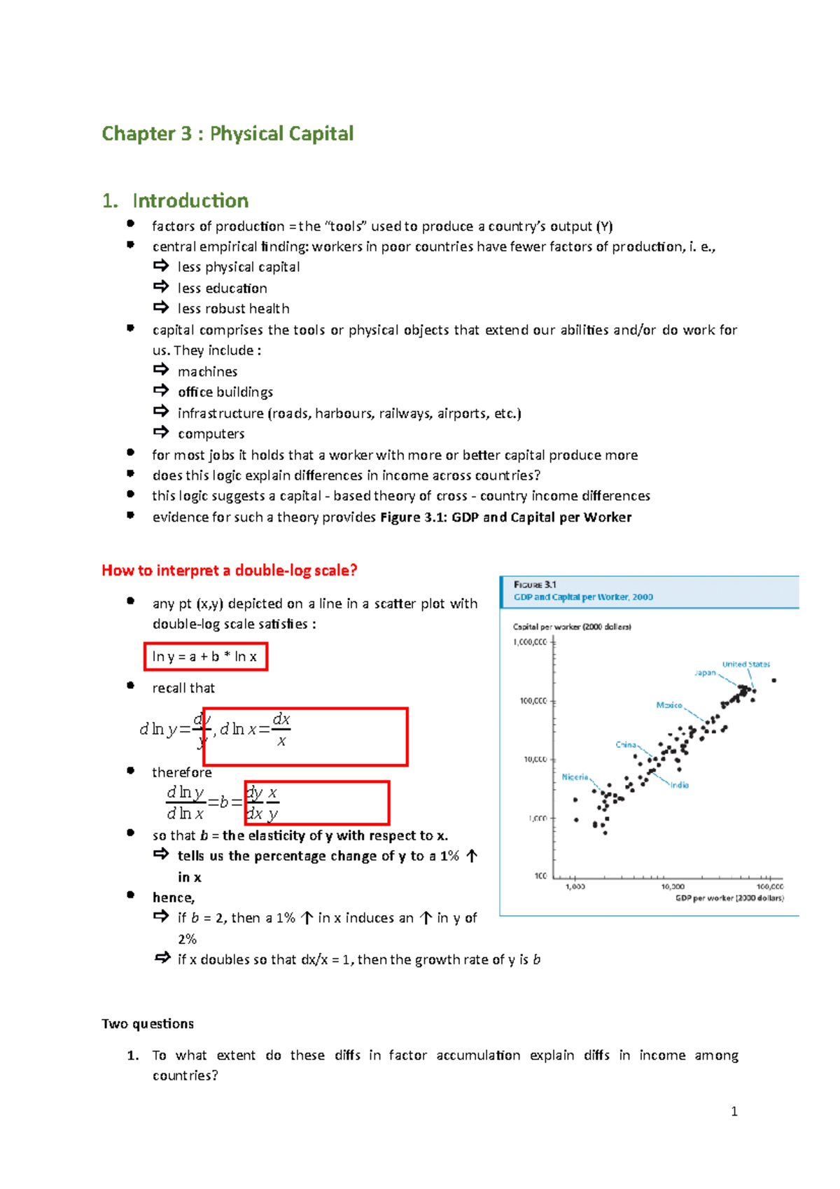 Chapter 3: Physical Capital - Chapter 3 : Physical Capital 1 ...