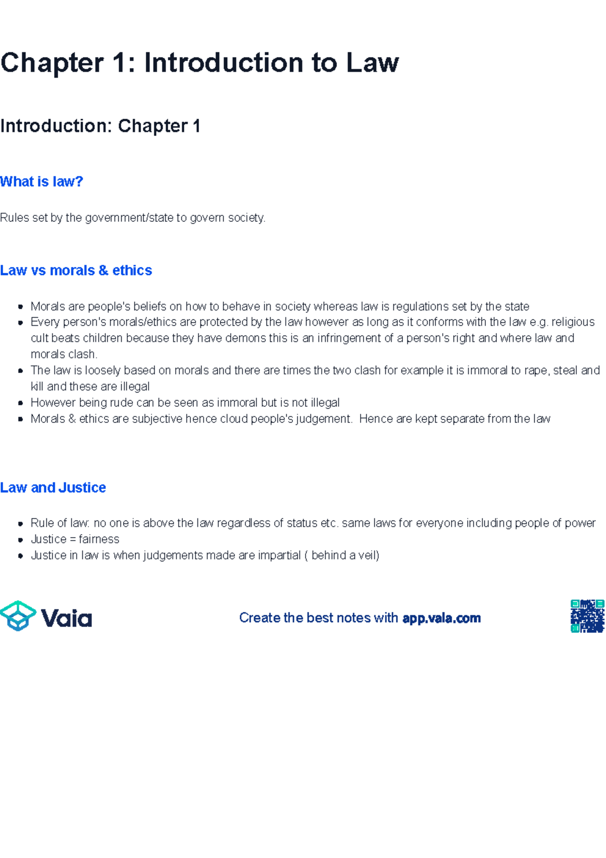 Chapter 1 Introduction to Law - Wits University - Studocu