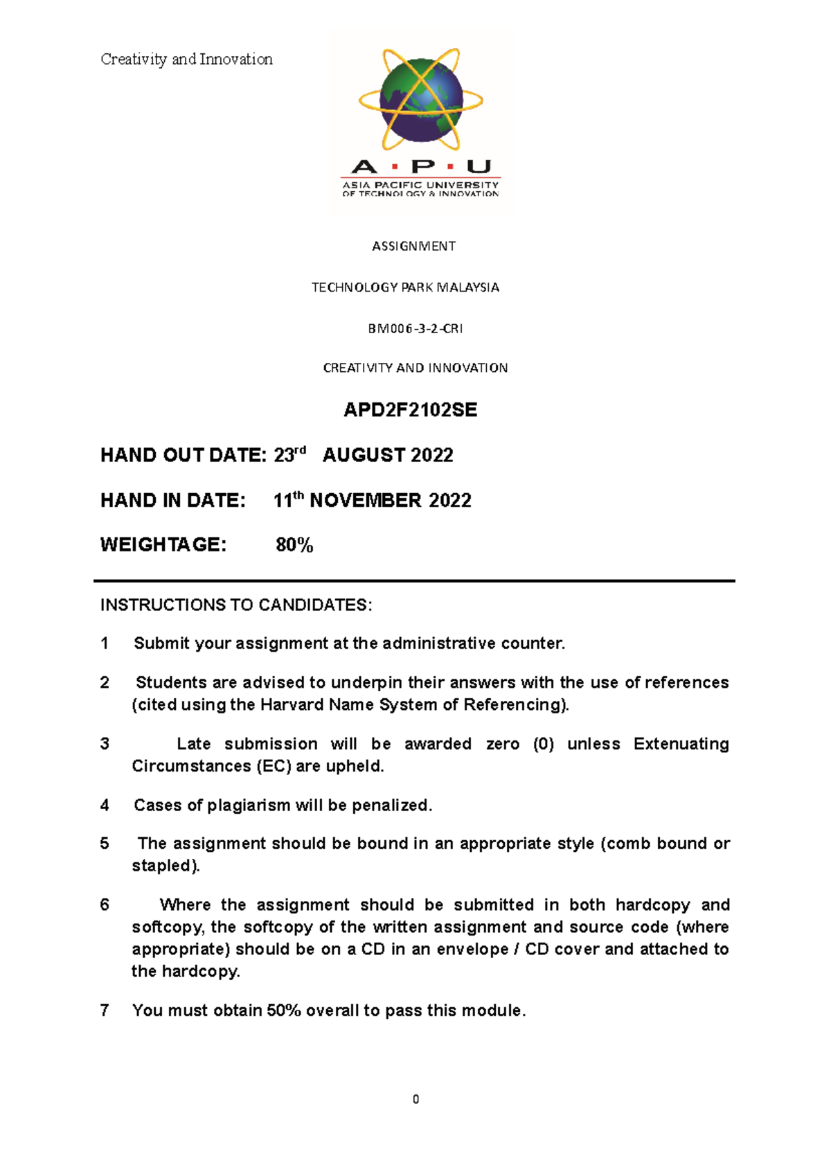 TP057261-CRI-Preserv-Heri - ASSIGNMENT TECHNOLOGY PARK MALAYSIA BM006-3 ...