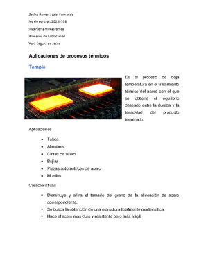 Tema3 - procesos de fabricacion tema 3, semestre 3 - SEP SES TecNM INSTITUTO TECNOLÓGICO DE ...