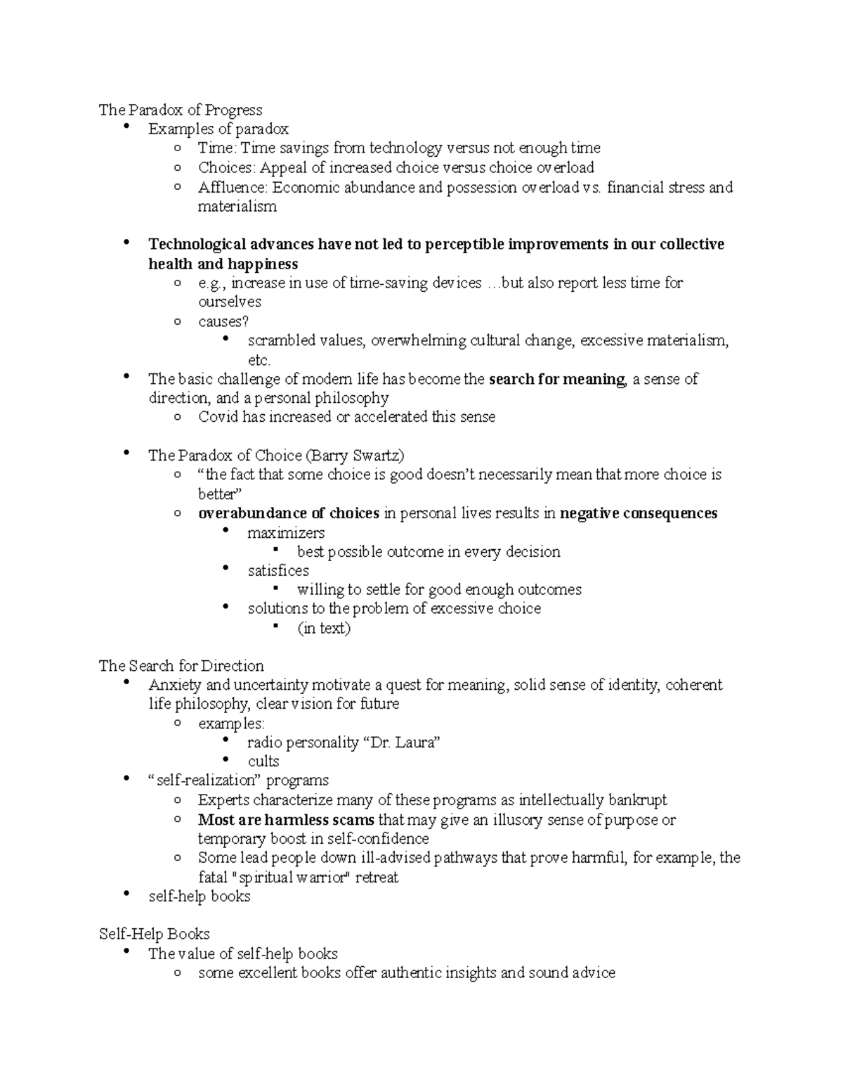 Psych 2035 lecture 1 - some notes for 2035 - The Paradox of Progress ...