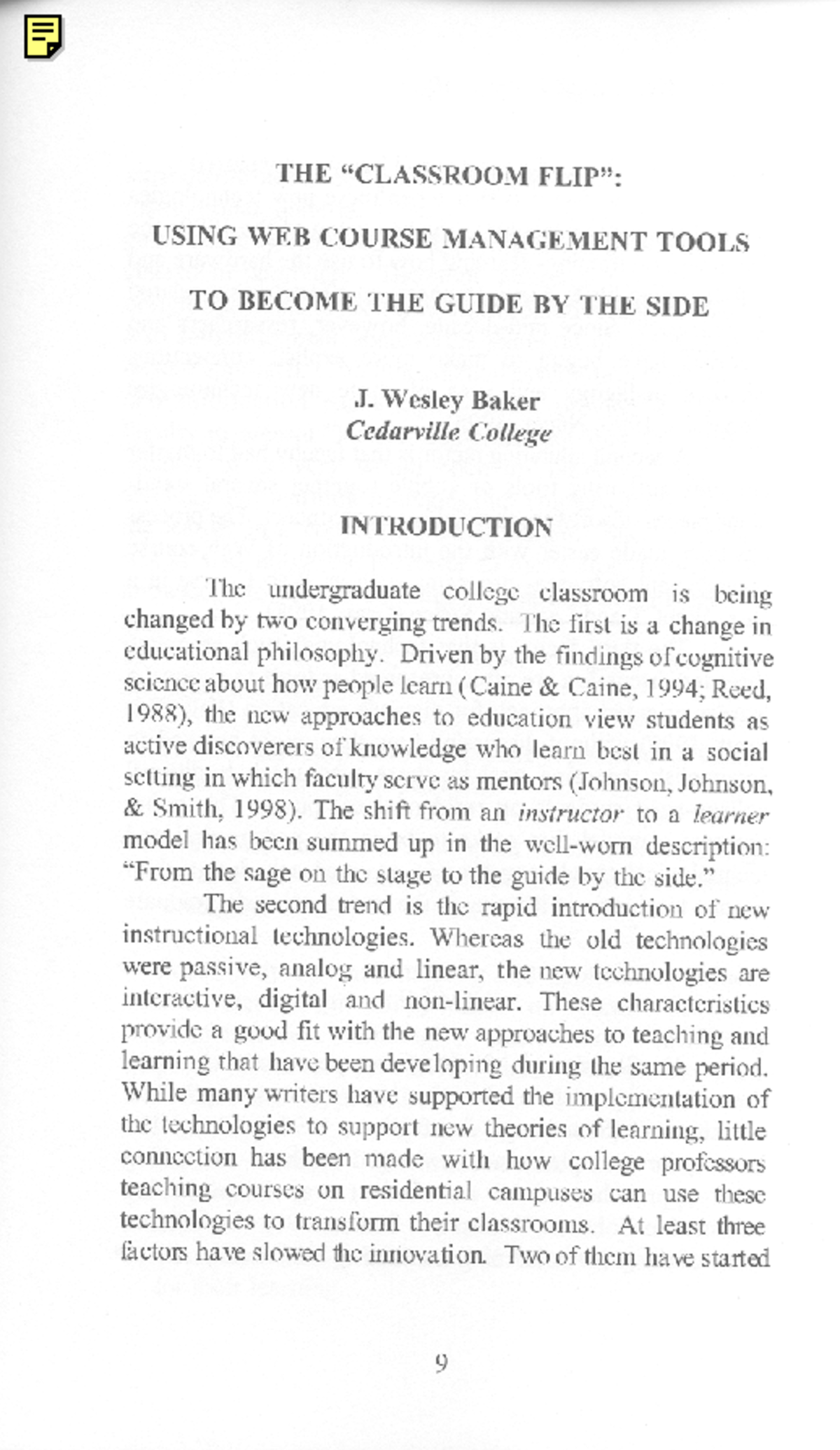 Baker, classroom flip - MBA620 - Studocu