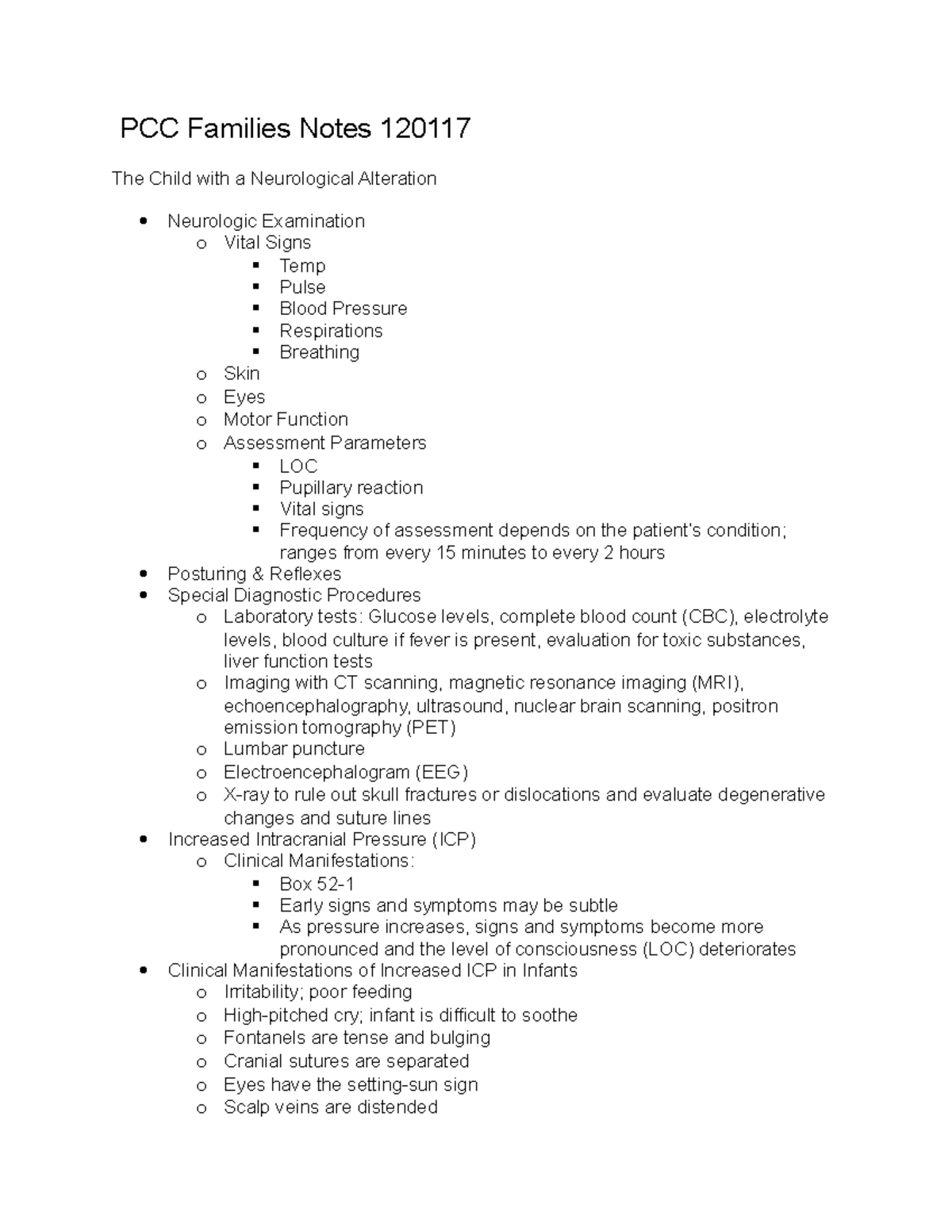 PCC Families Notes 12011 7 - PCC Families Notes 120117 The Child with a ...