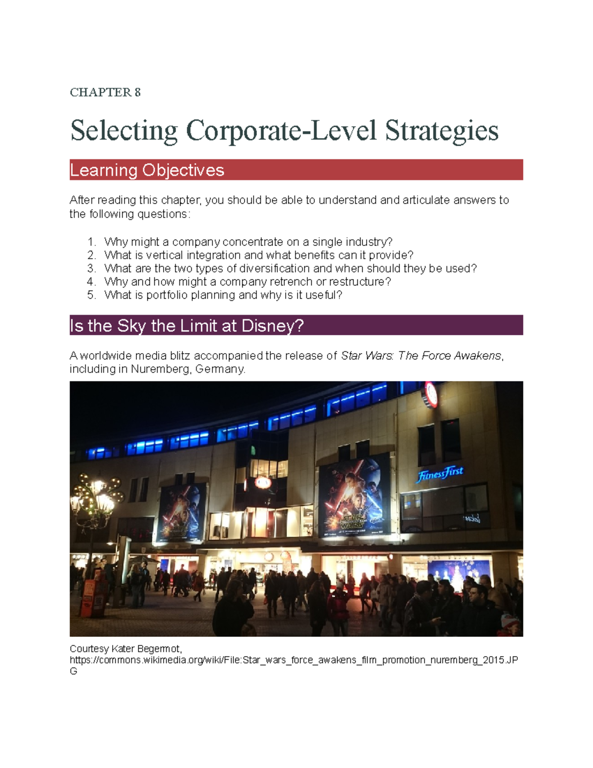 8.0 Selecting Corporate Level Strategies - CHAPTER 8 Selecting Corporate-Level Strategies ...