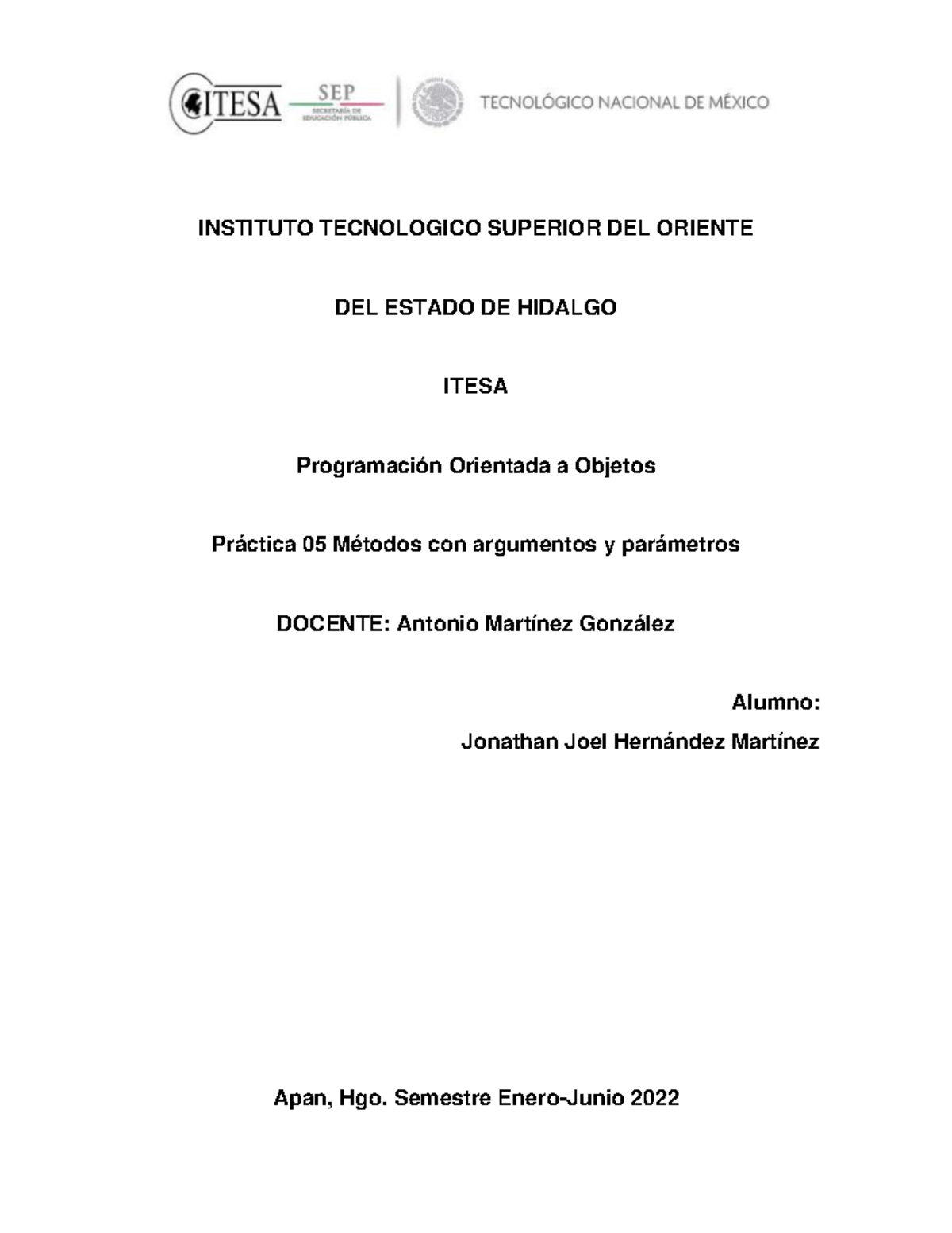 Métodos con argumentos y parámetros JJHM - INSTITUTO TECNOLOGICO ... Métodos con argumentos y parámetros JJHM - INSTITUTO TECNOLOGICO ...