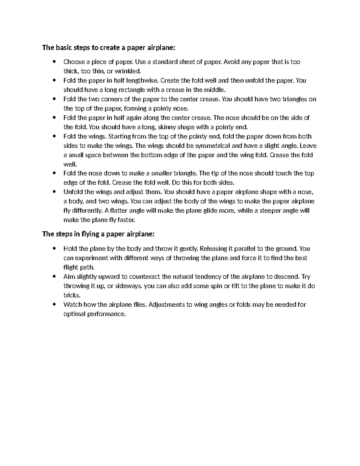 Steps TO Making AND Flying AN Airplane - The basic steps to create a ...