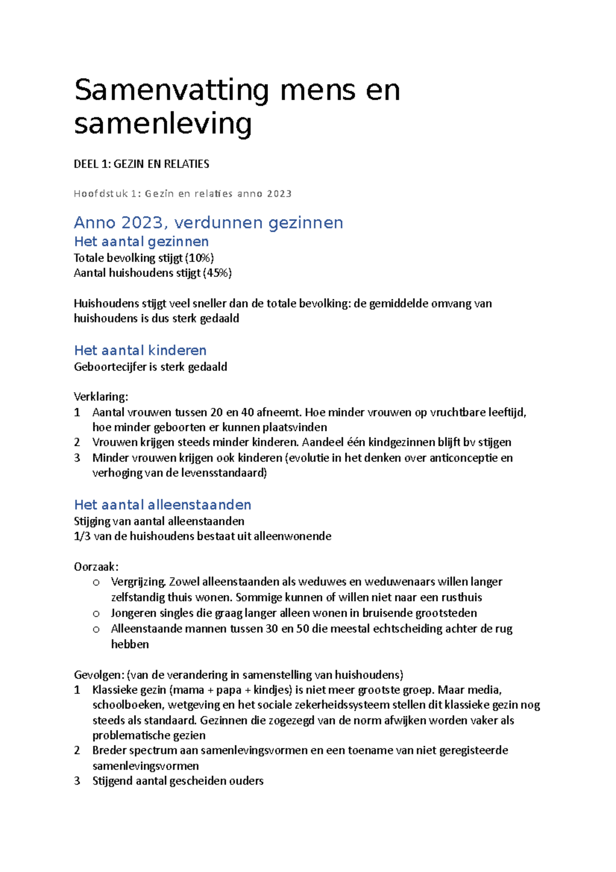 Samenvatting mens en samenleving - Samenvatting mens en samenleving ...