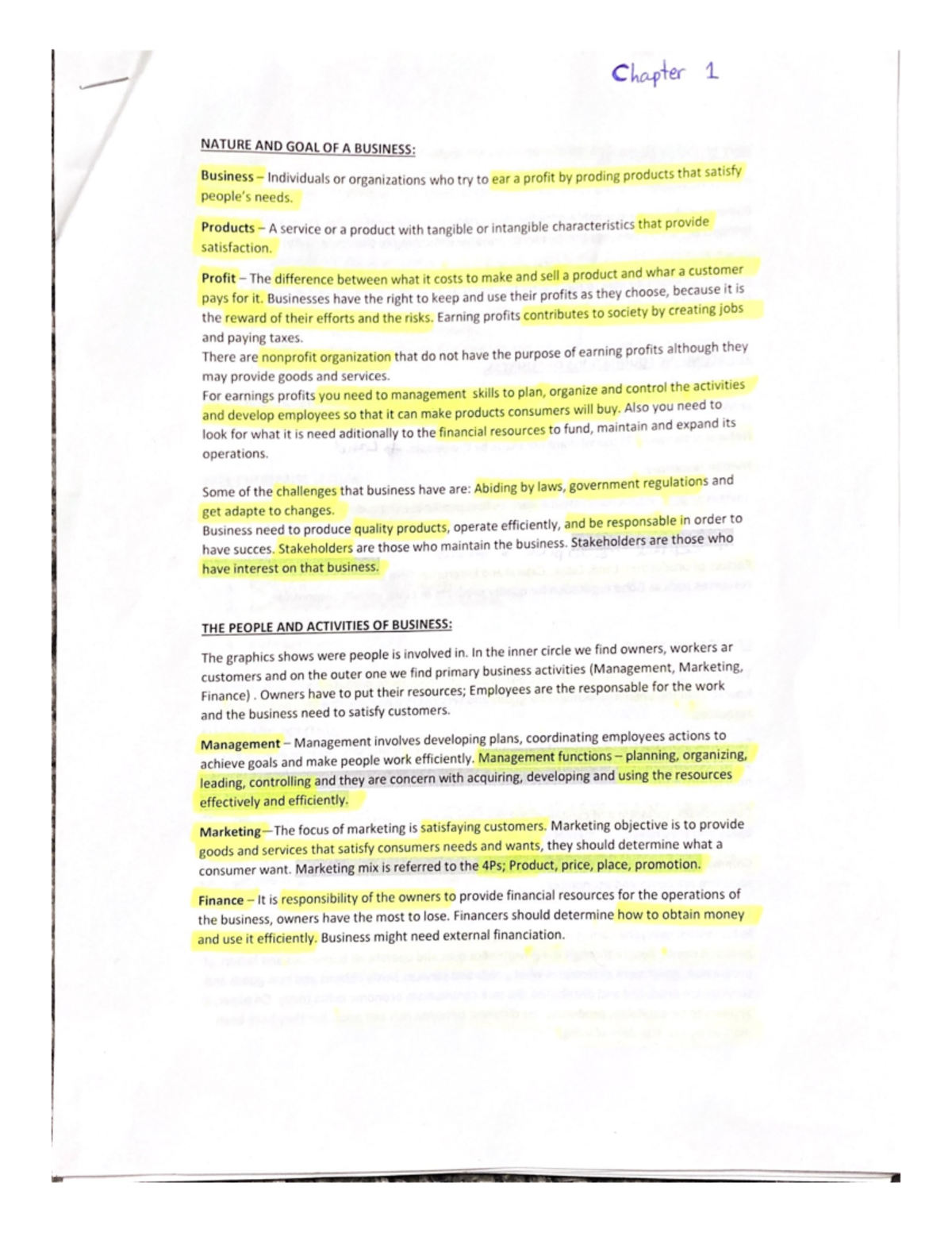 Notes 1,2,3,4 - College Algebra - Chapter 1 NATURE AND GOAL OF A ...