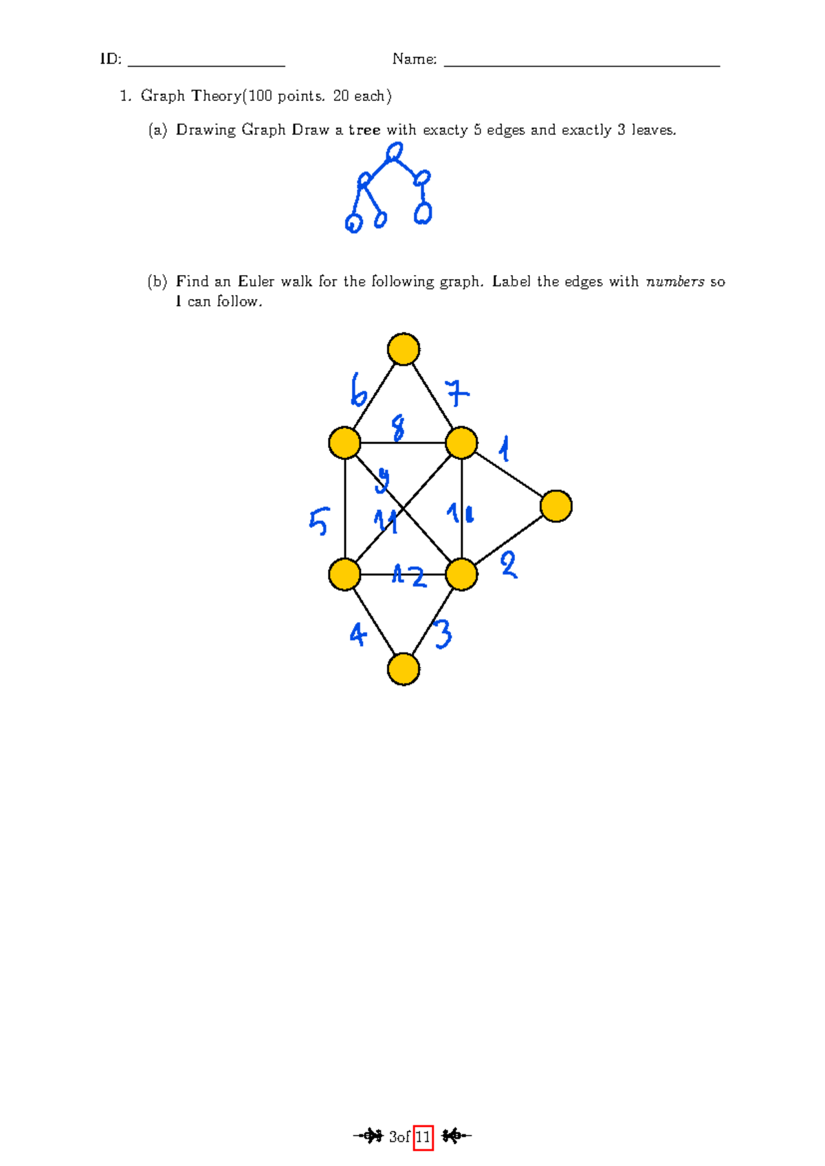 Final T 2-2021-Solution - Graph Theory(100 points. 20 each) (a) Drawing ...