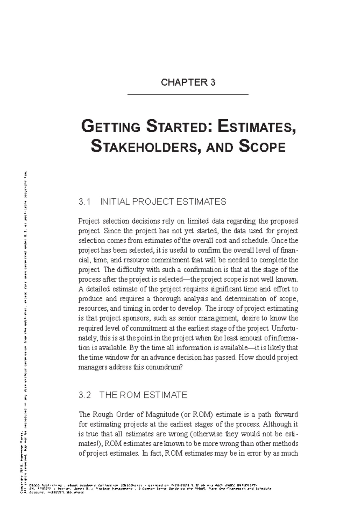 Marion James W 2018 Chapter 3Getting Starte Project Management ACom - CHaPtER 3 GETTING STARTED ...