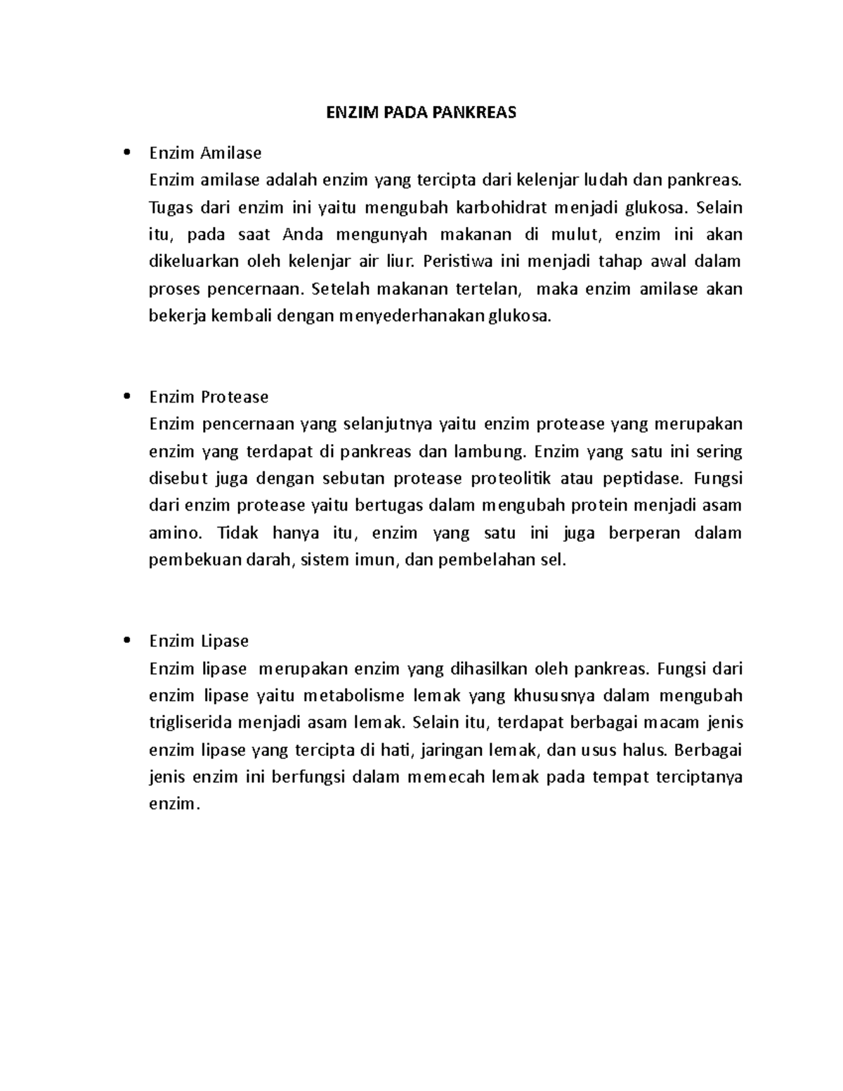 Enzim PADA Pankreas - ENZIM PADA PANKREAS Enzim Amilase Enzim amilase ...