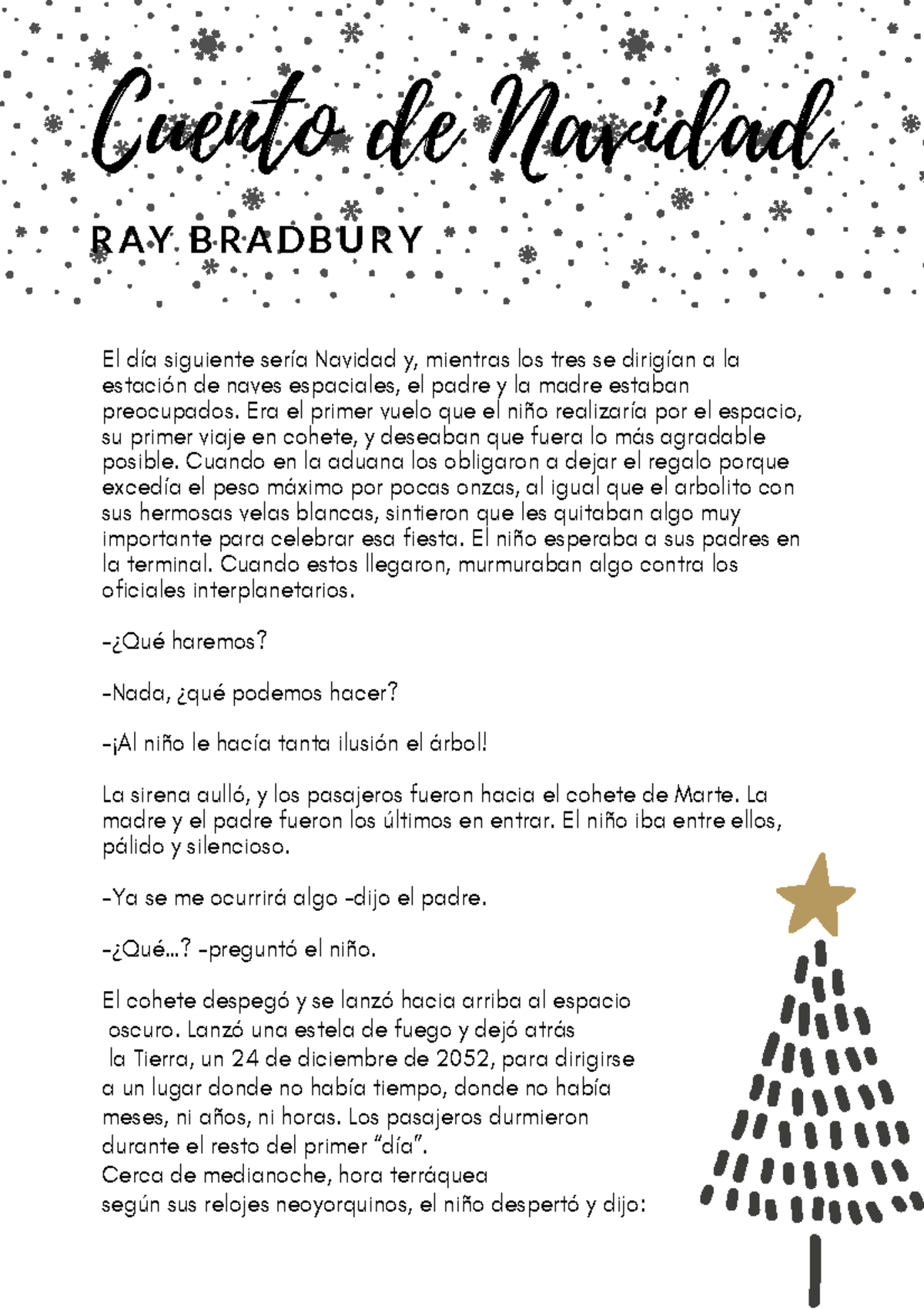 Cuento de navidad Ray Bradbury - El día siguiente sería Navidad y ...