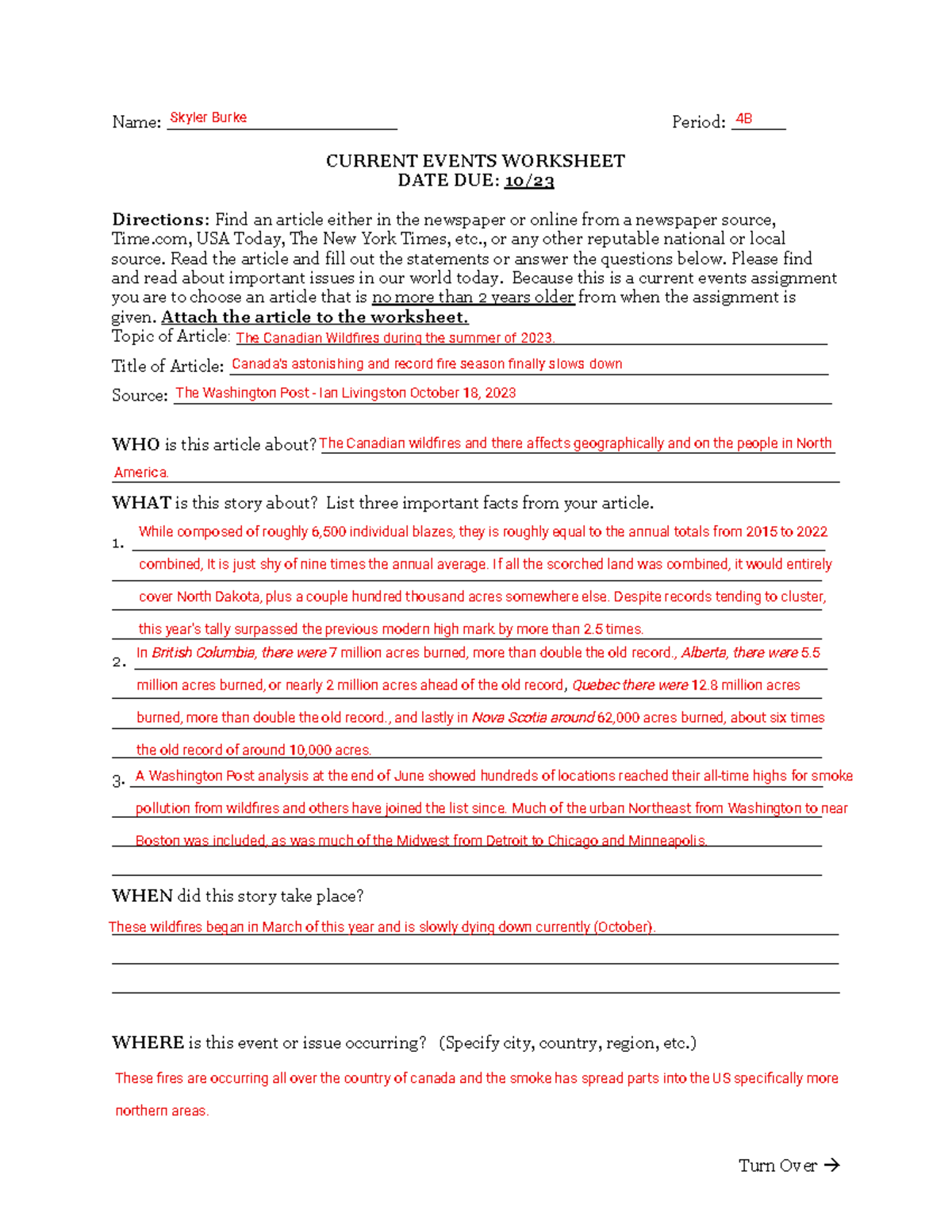 Kami Export - Ap-Government-Current-Events-Worksheet - Turn Over à Name