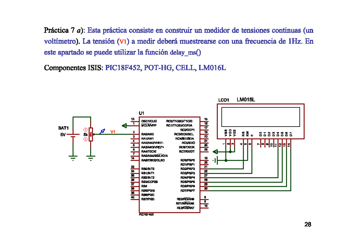 Practica 7 Medidor de tensiones contunuas 18-19 - Hardware de ...