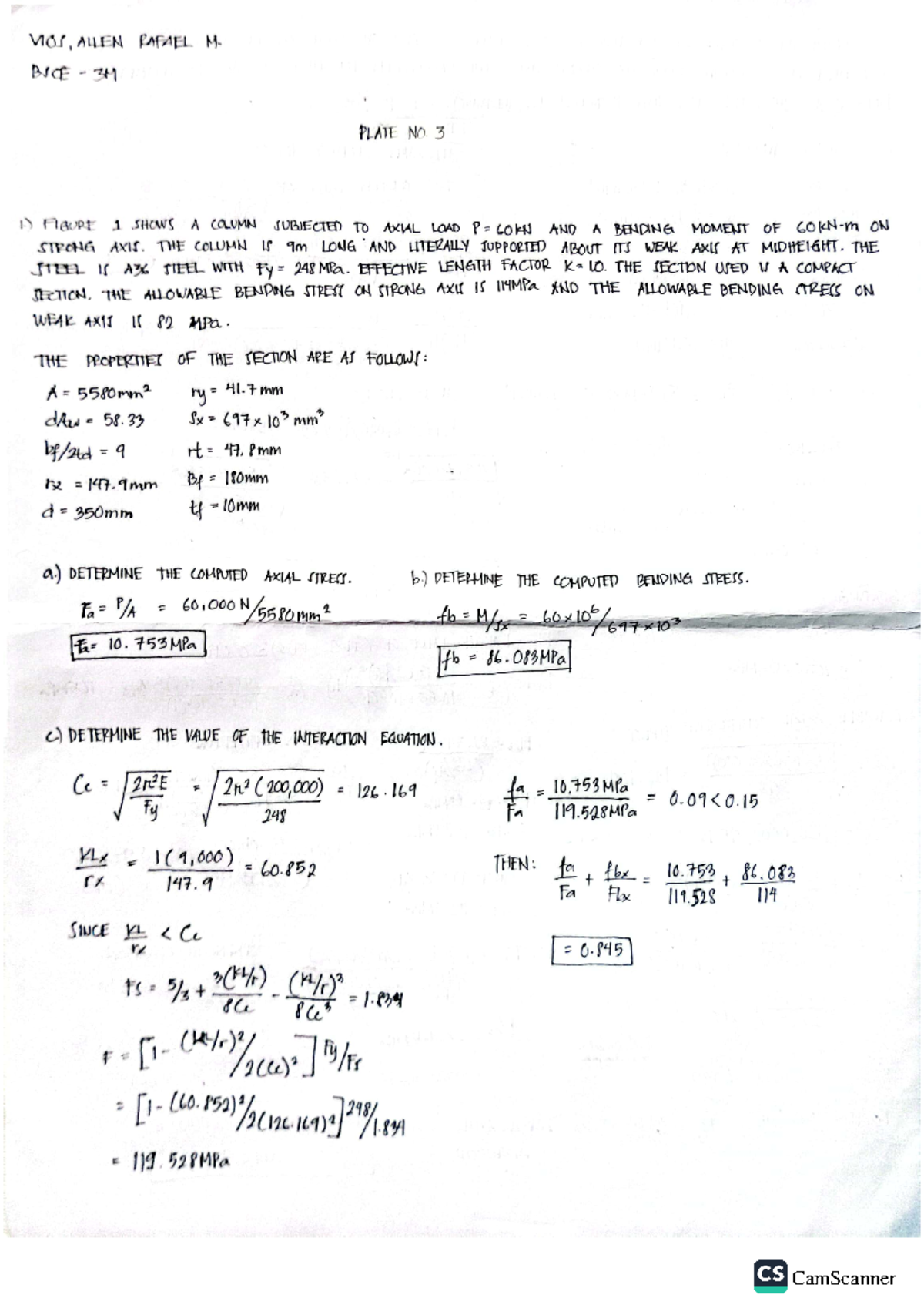 VIOS, Allen Rafael CE3M Plate 3 - Electrical Engineering - CamScanner CamScanner - Studocu
