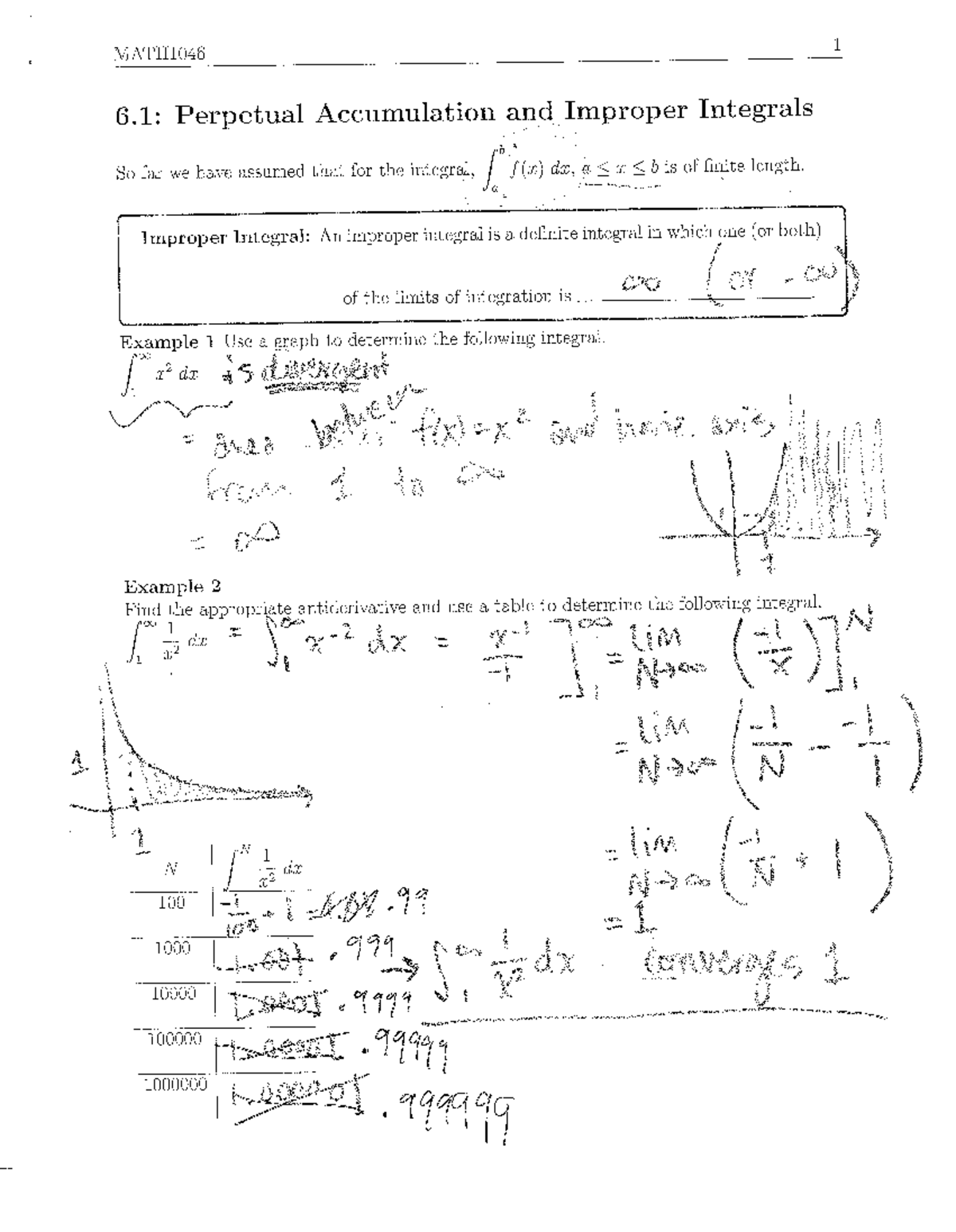 6 1class Key - Chapter 6.1 practice problems and solutions - MATH1046 1 ...