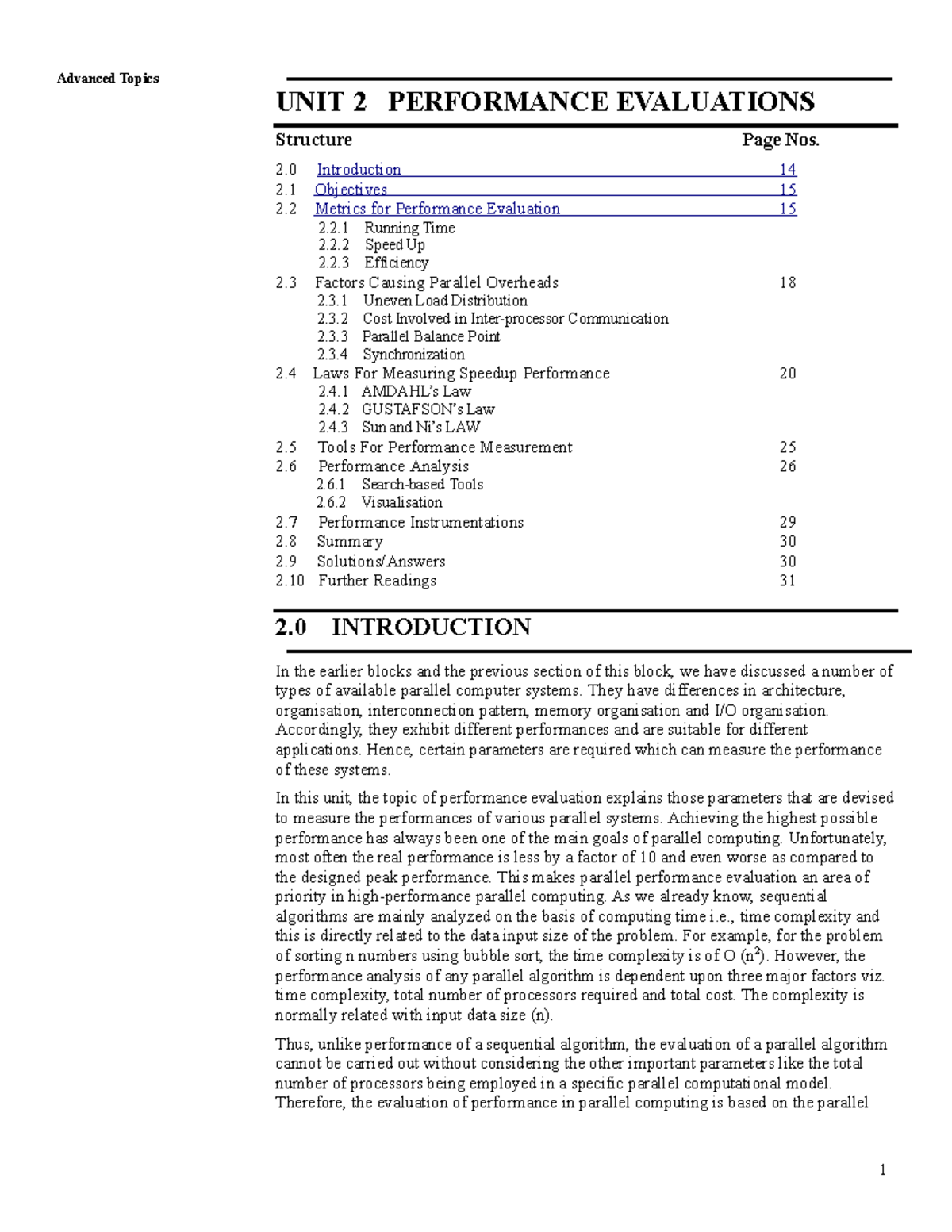 3 2 performance evaluations - 1 UNIT 2 PERFORMANCE EVALUATIONS ...