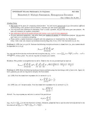 Engg2440 fall2020 midterm exam solutions - ENGG 2440 DISCRETE ...