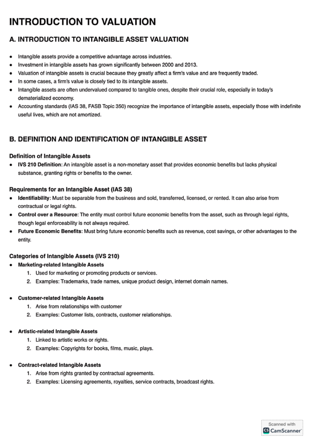 Group 1 Review Material 1 - INTRODUCTION TO VALUATION A. INTRODUCTION ...