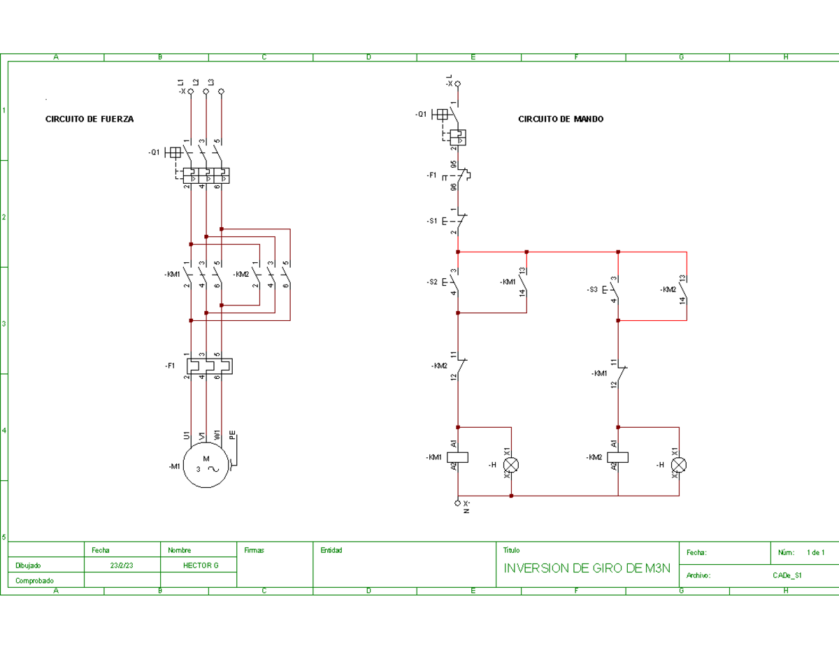 Inversion DE GIRO DE M3N - A A B B C C D D E E F F G G H H 1 2 3 4 5 ...