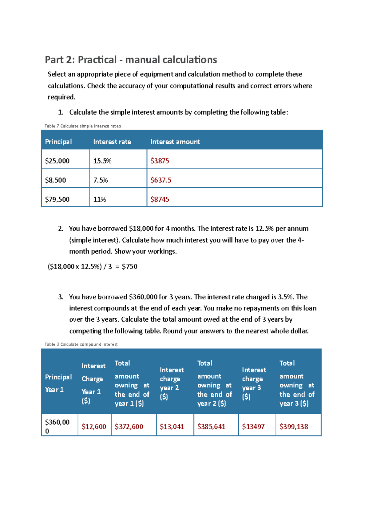 Part 2 - Assessment skills 1/2 - Part 2: Practical - manual ...