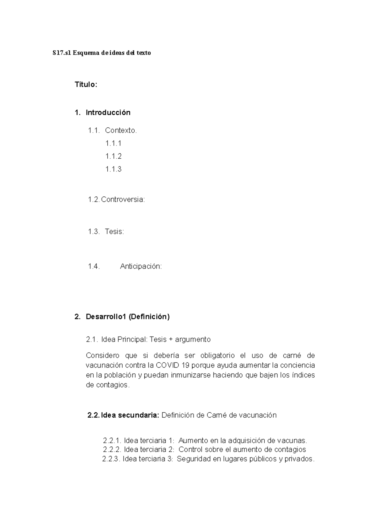 S.17- Esquema de ideas - Comprensión y redacción de textos - S17 ...