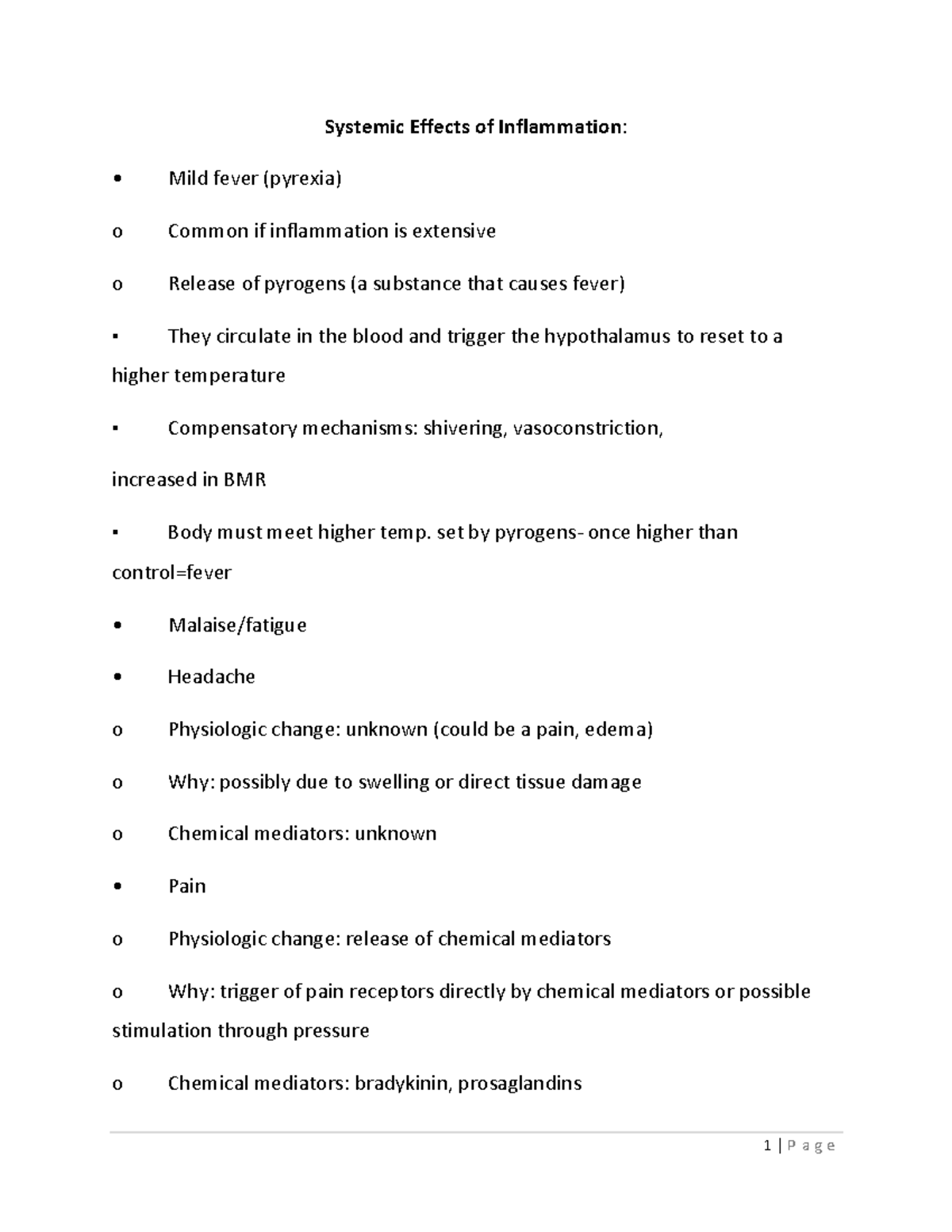 Systemic Effects of Inflammation - Systemic Effects of Inflammation ...