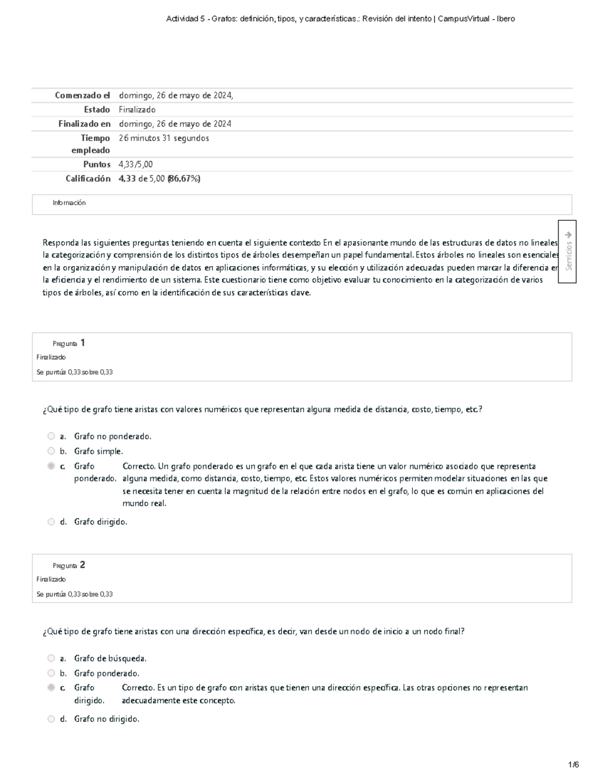 Actividad 5 - Grafos definición, tipos, y características. Revisión del ...