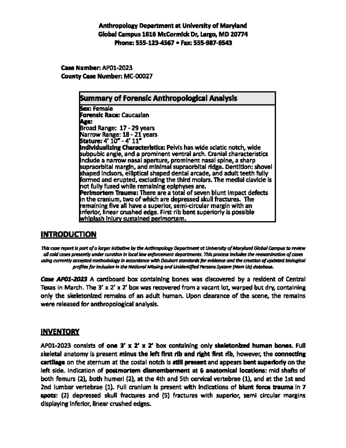 ANTH 351 - Final Case Study - ANTH 351 - Studocu