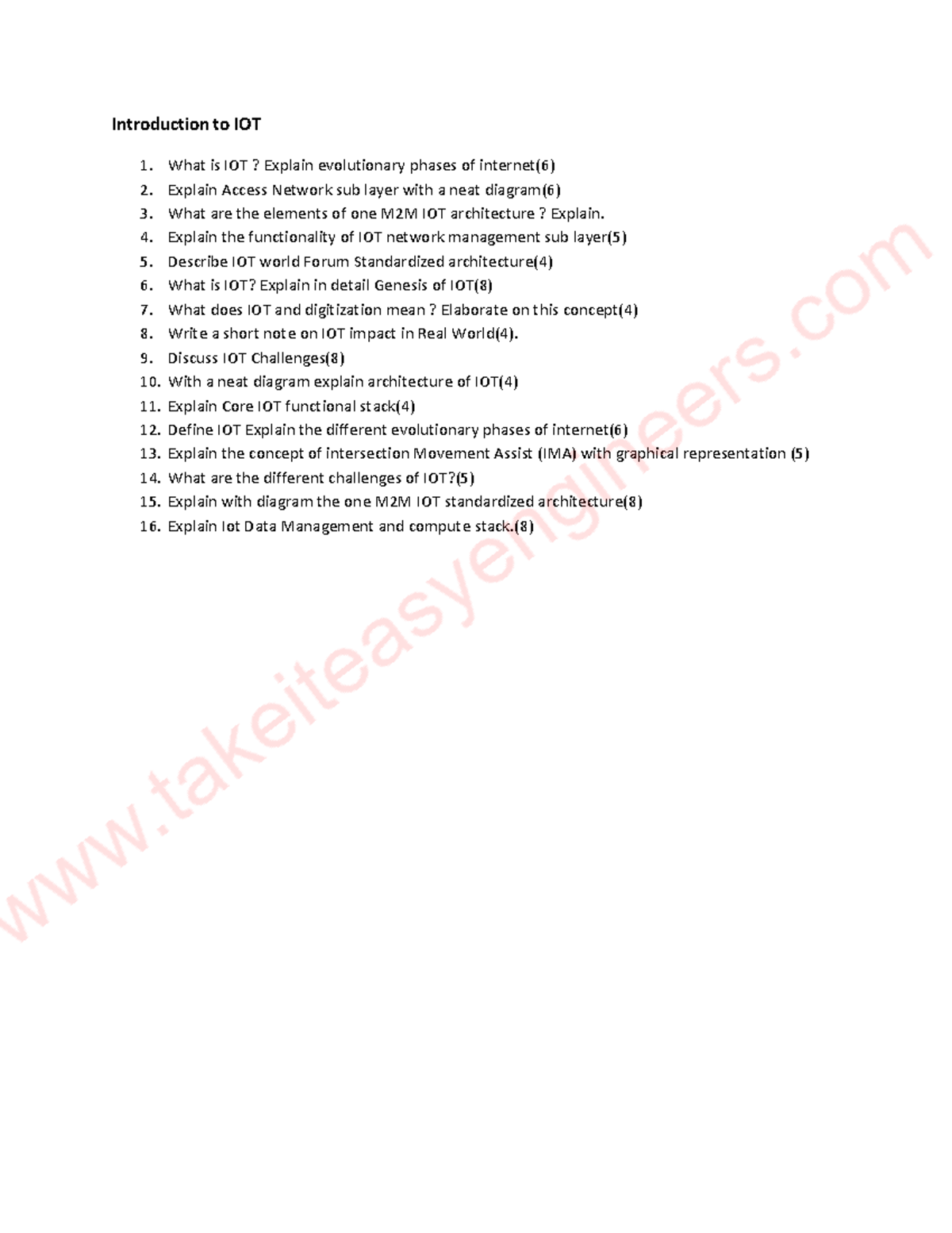 Iot question bank - Introduction to IOT What is IOT? Explain ...